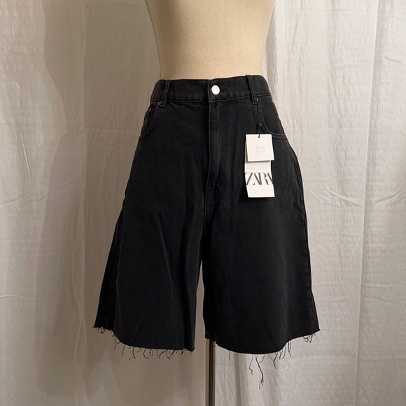 Zara | Shorts | Zara Shadow Black 9s Bermuda Denim Shorts | Poshmark